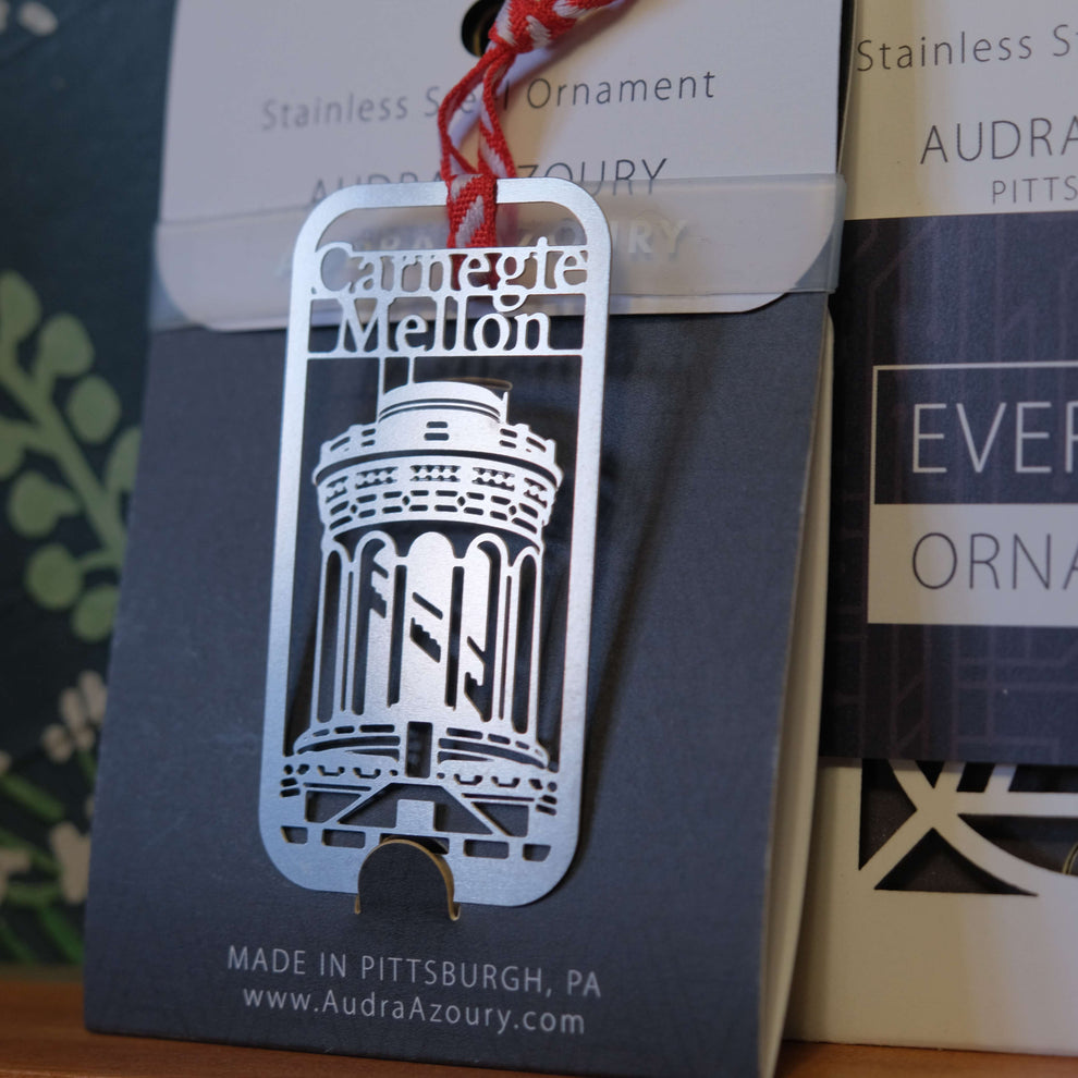 Pittsburgh Ornament | CMU Hamerschlag Hall – Audra Azoury Design